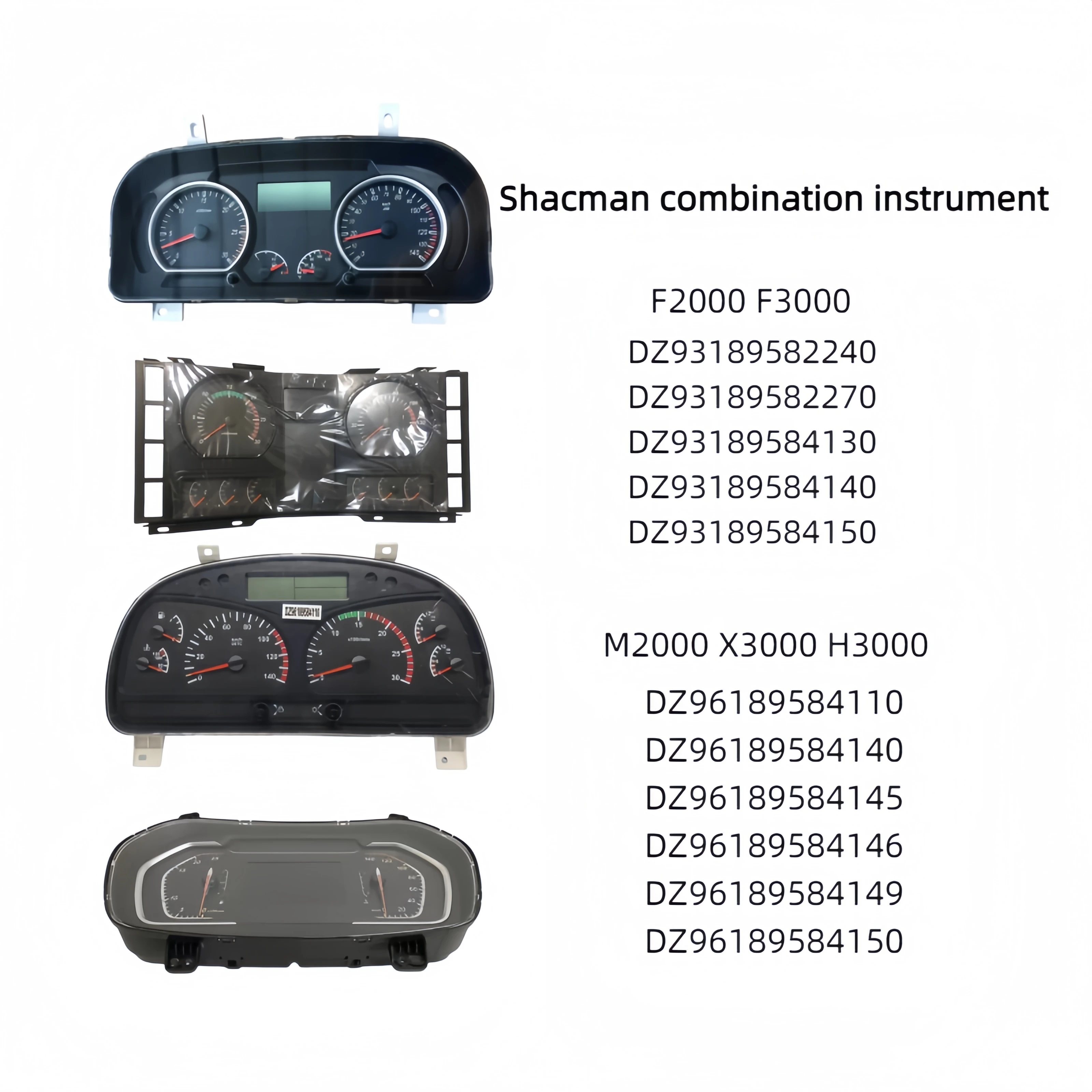 Truck Combination Instrument Assembly for Shacman Truck Display Panel ...