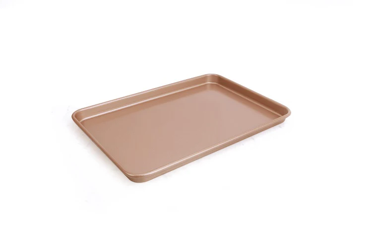 15" Nonstick Champagne Gold Carbon Steel Cookie Sheet Baking Pan - Buy ...