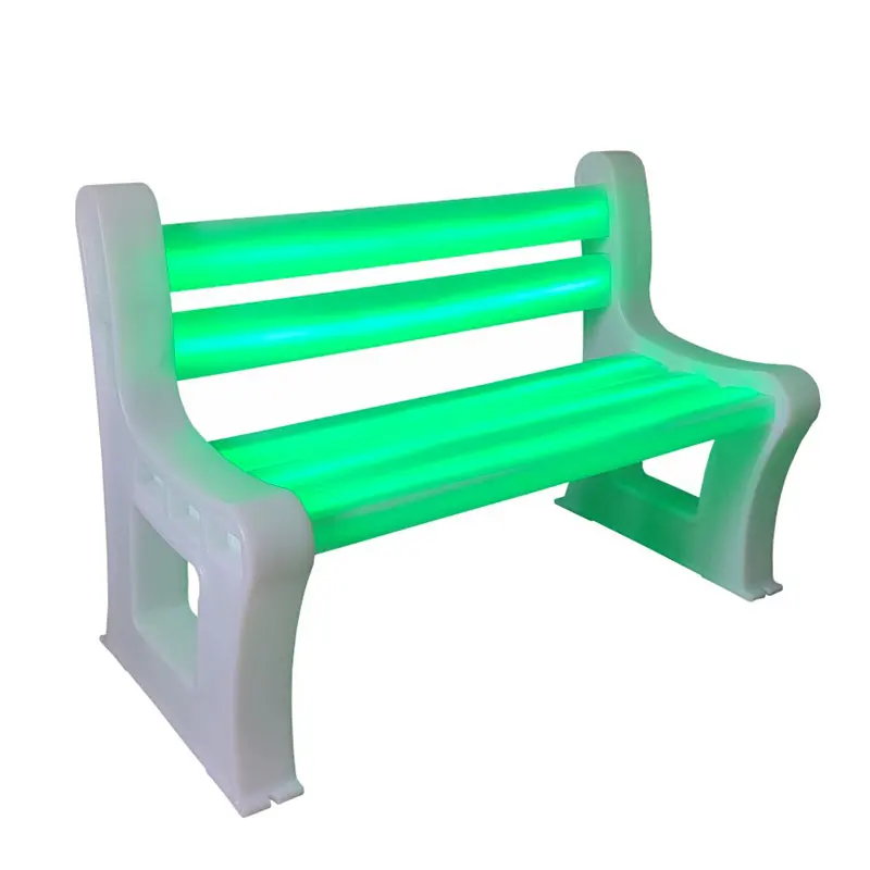 Modern Outdoor LED Lighted Park Bench - Waterproof & Durable
