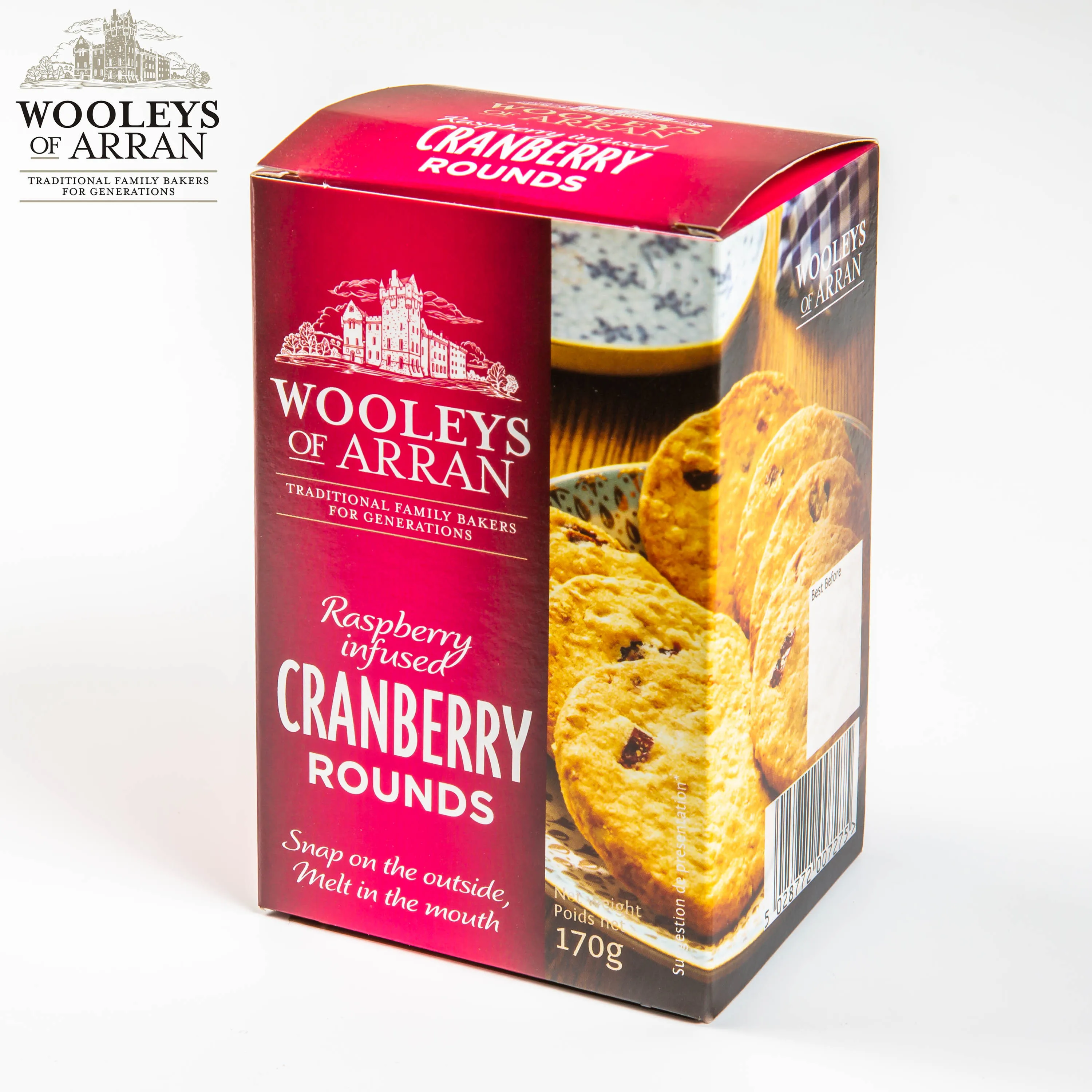 170g X 12 Packs Wooleys Cranberry Rounds Cranberry Flavoured Oat Based ...