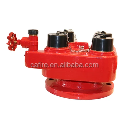 4 Way Breeching Inlet for Fire Fighting Ductile Iron Material 4 Way ...