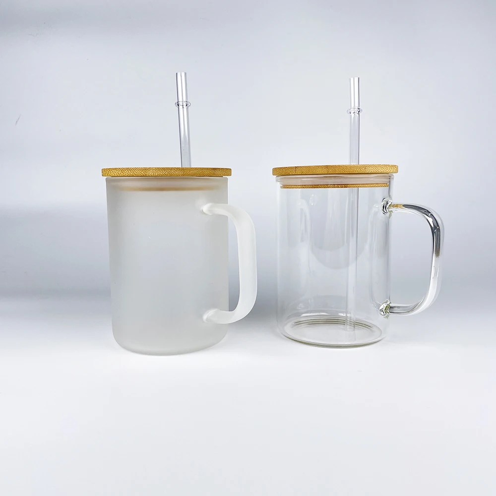 11oz Clear Transparent Blank Sublimation Glass Mug Frosted 17oz ...