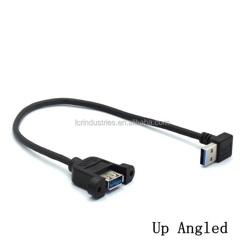 2 Port Front Panel Mount USB 3.0 Extender Cable - 3A Fast Charging