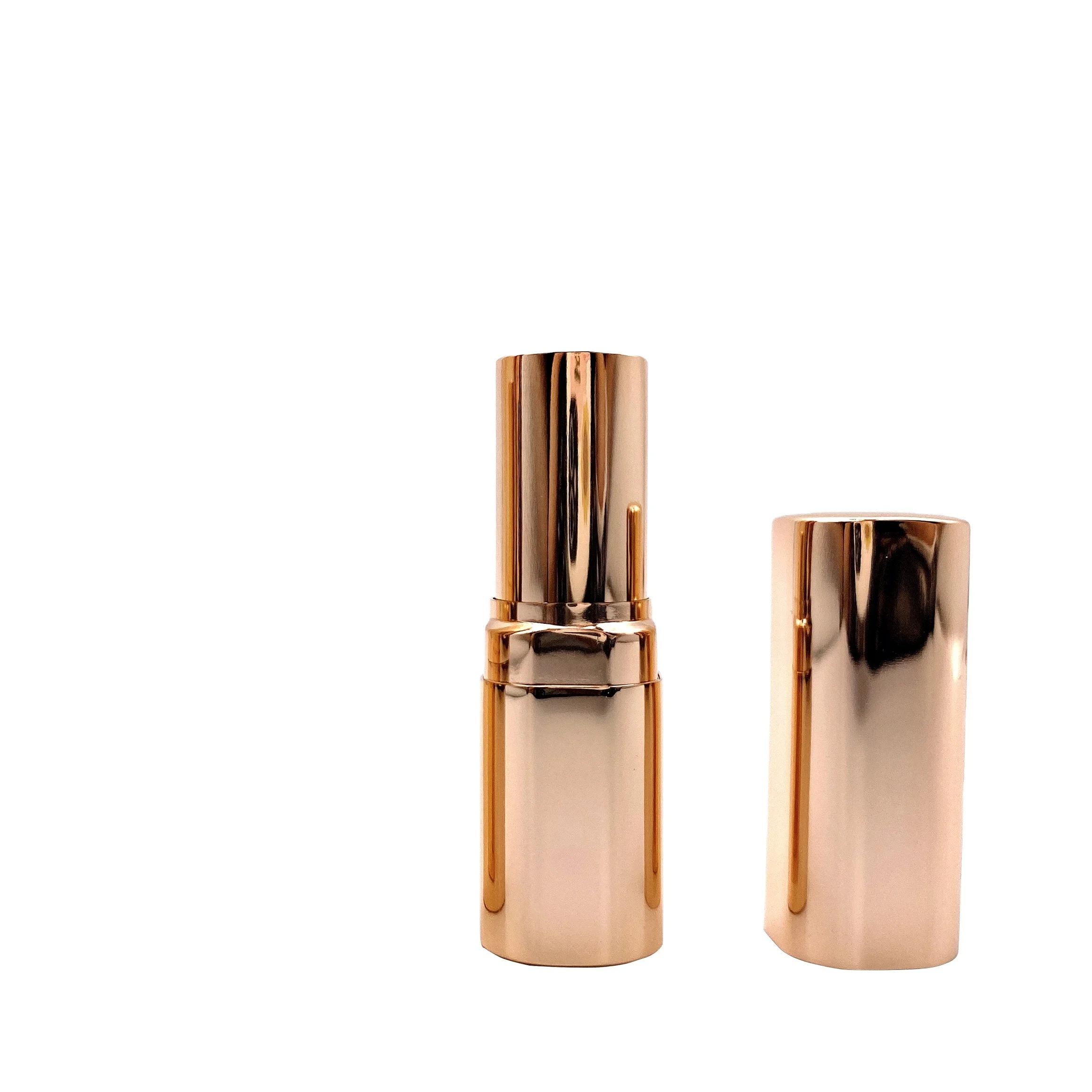 Rose Gold Round Aluminum Lipstick Tube/case, Flat Inner Tube, logo ...