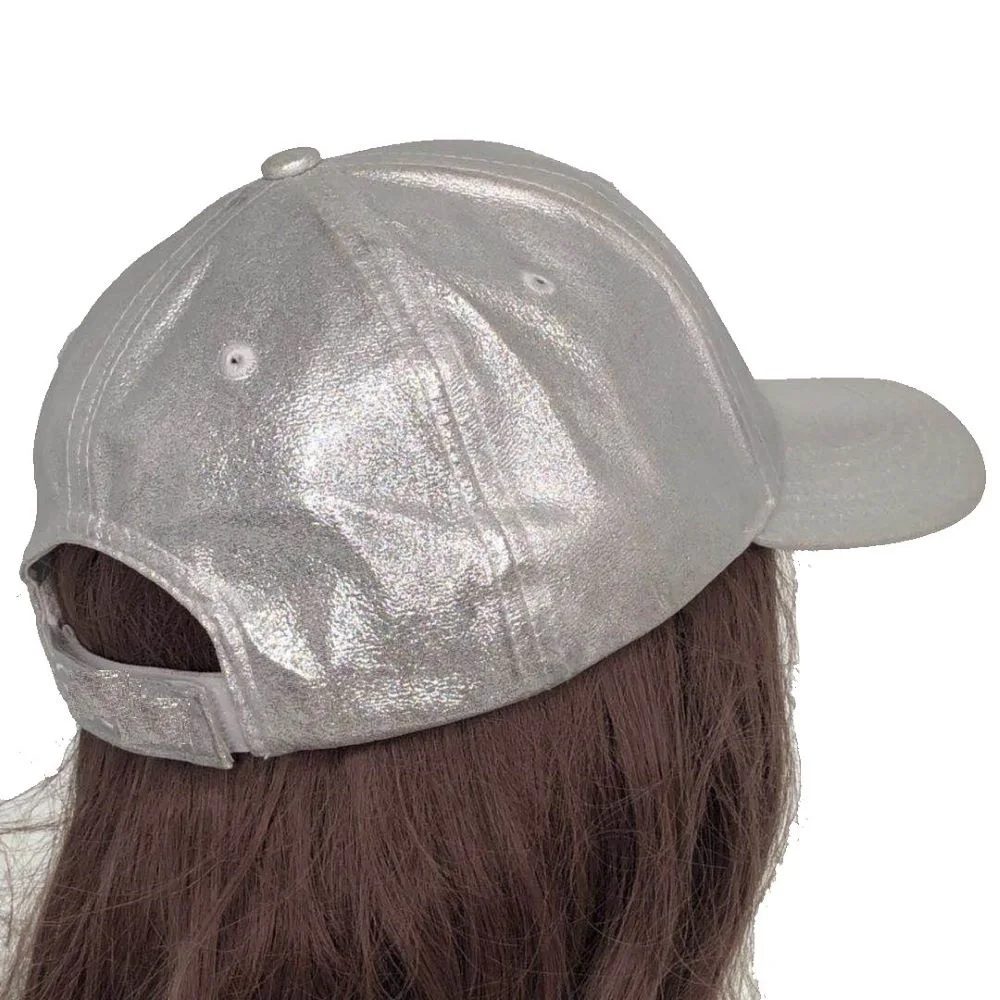 Fashion New Product Woven Silver Summer 6 Panels Baseball Hat For Women ...