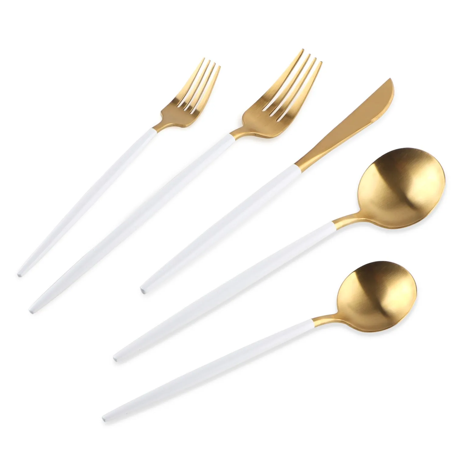 Stainless Steel Cutlery Gold Color Pvd Titanium Fine Dining Cutlery Set ...