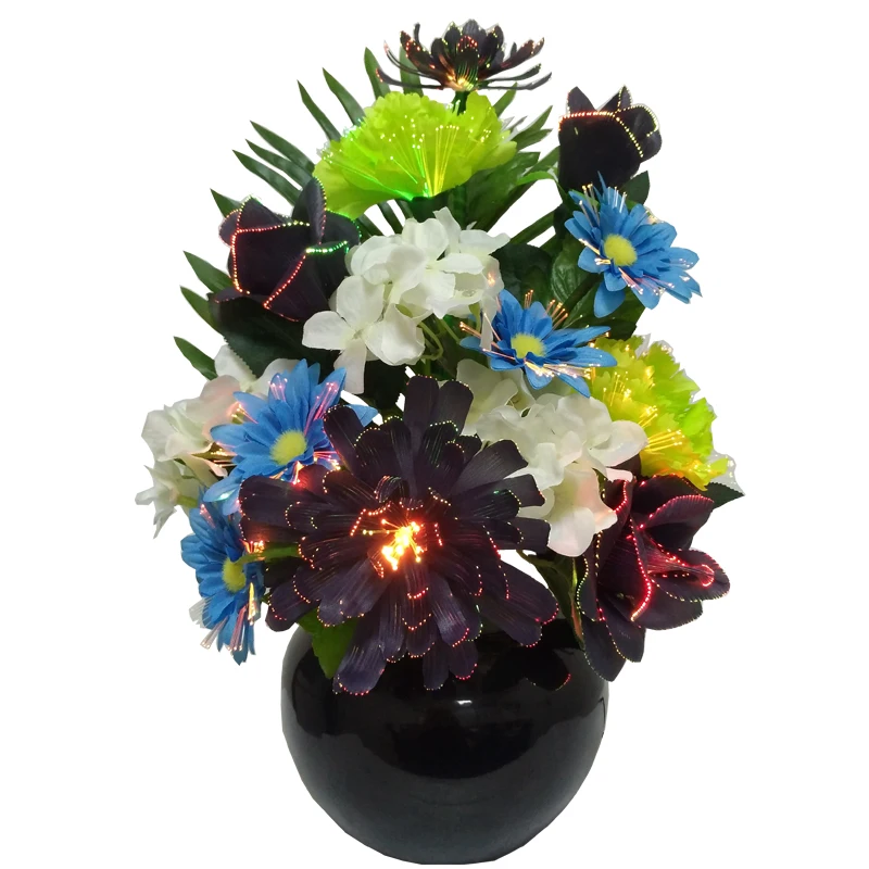 Led Fiber Optic Flower Light Decoration Flower Lamp Fiber Optic Lamp ...