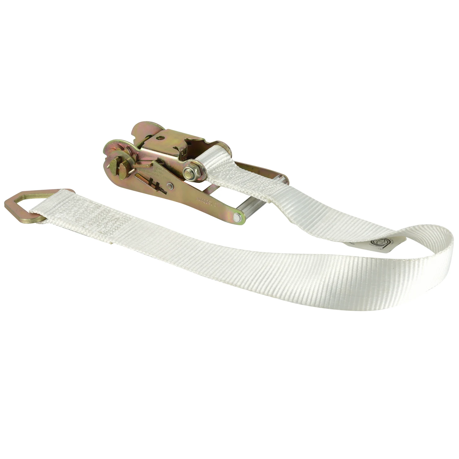2'' 2500kg White Ratchet Tie Down Straps with Flat Triangle Hooks ...