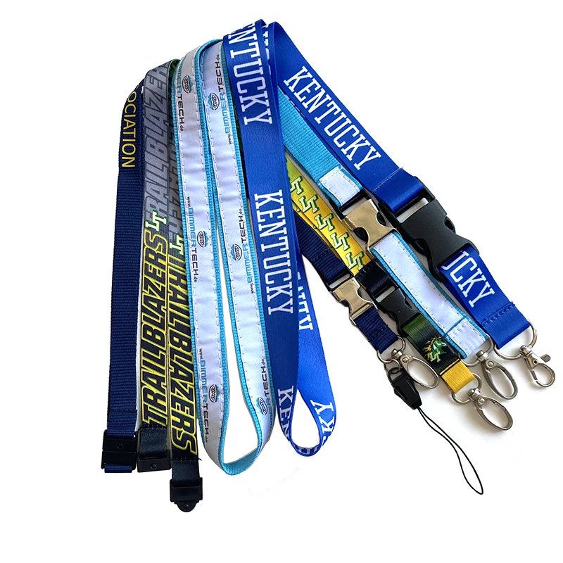High Quality Polyester Neck Keychain Sublimation Printed Retractable ...