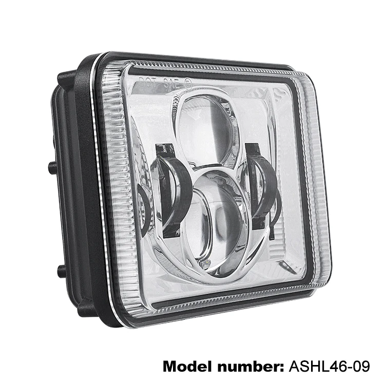 Universal Square Led 55w High Bright 4x6inch High Low Beam Headlamp for ...