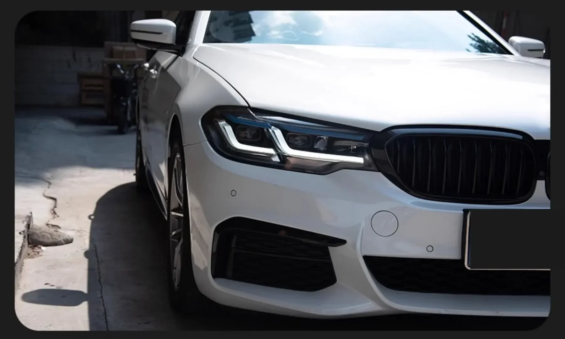 For Bmw 5 Series G38 2018-20 Convert Led Headlight Lens Daytime Running ...