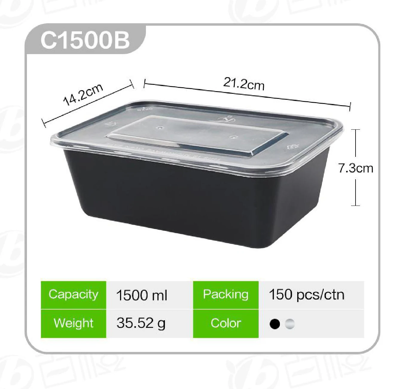 Airtight Take Out Food Box - Eco-Friendly Plastic Container