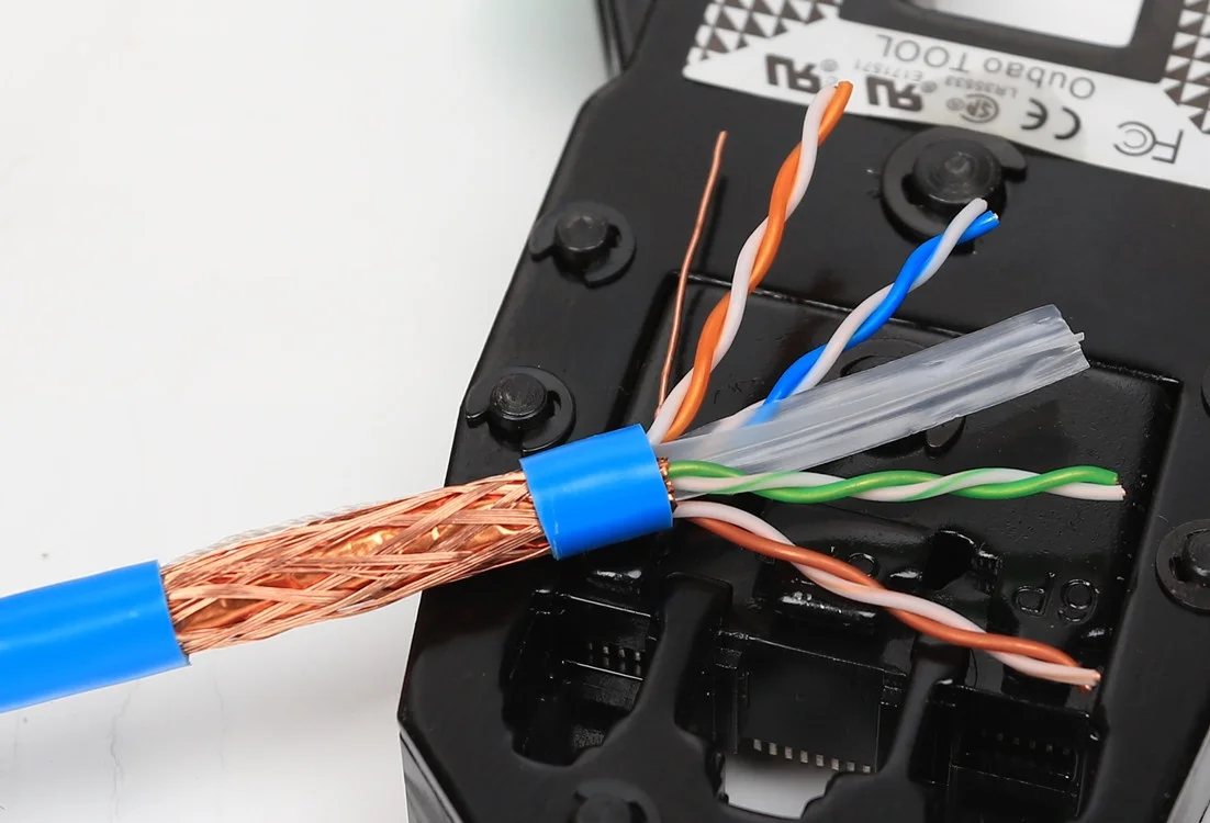 AOGE Cat7 Cat6 Cat6a Oxygen-free Stranded SSTP Double Shielded IP65 PVC ...
