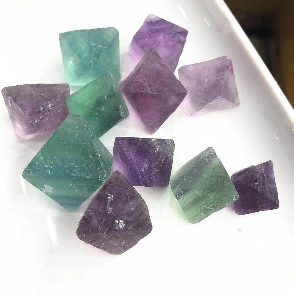 Natural High Quality Rough Quartz Fluorite Octahedron Crystal Stone ...