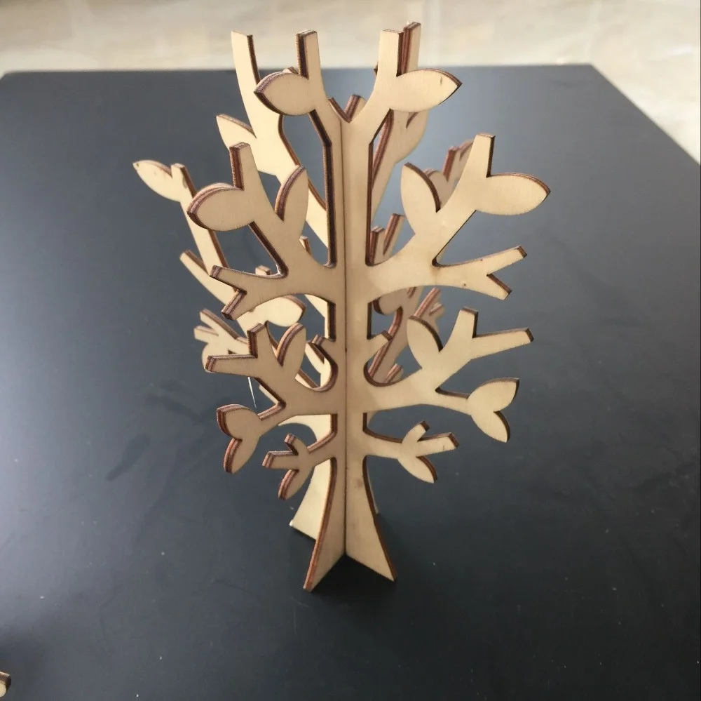 Custom Wood Crafts - Laser Cut Wood Tree for Christmas
