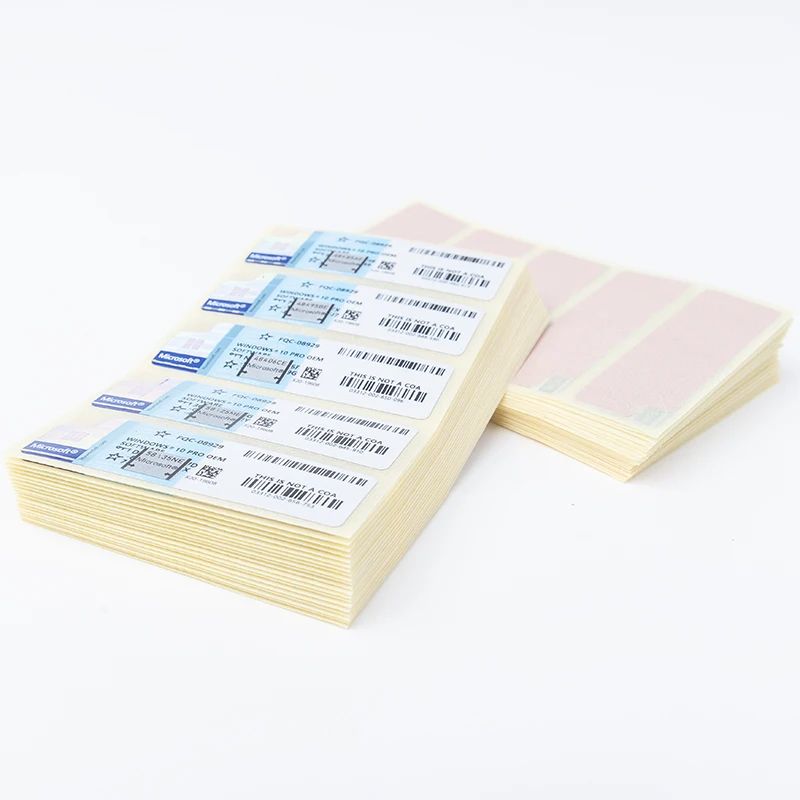 Microsoft Windows 10 Pro Coa Sticker Global Online Activation(1 Pack ...