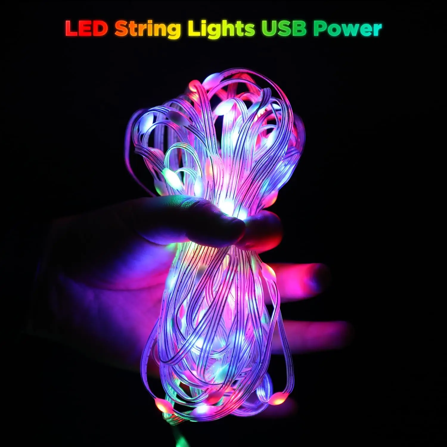 App Rgb Ic Twinkle Led String Light Curtain Hanging Usb Port Crystal ...