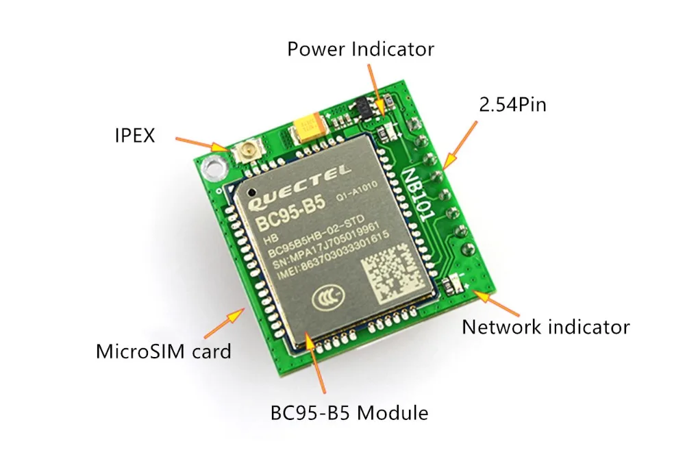 Quecte NB-IOT Module BC95 - Development Board for LTE Cat NB1