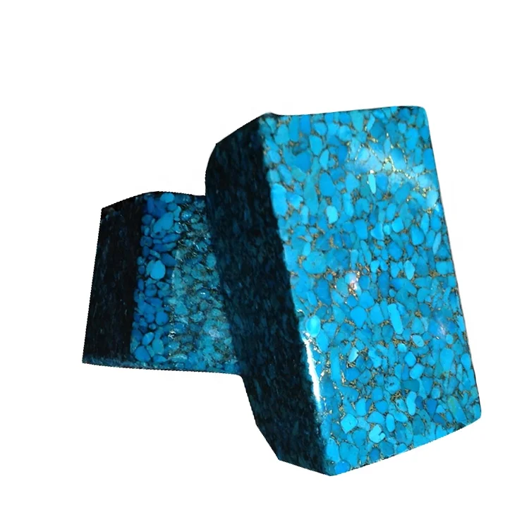 America Mohave Natural Turquoise Block Dark Blue Turquoise Gemstone ...