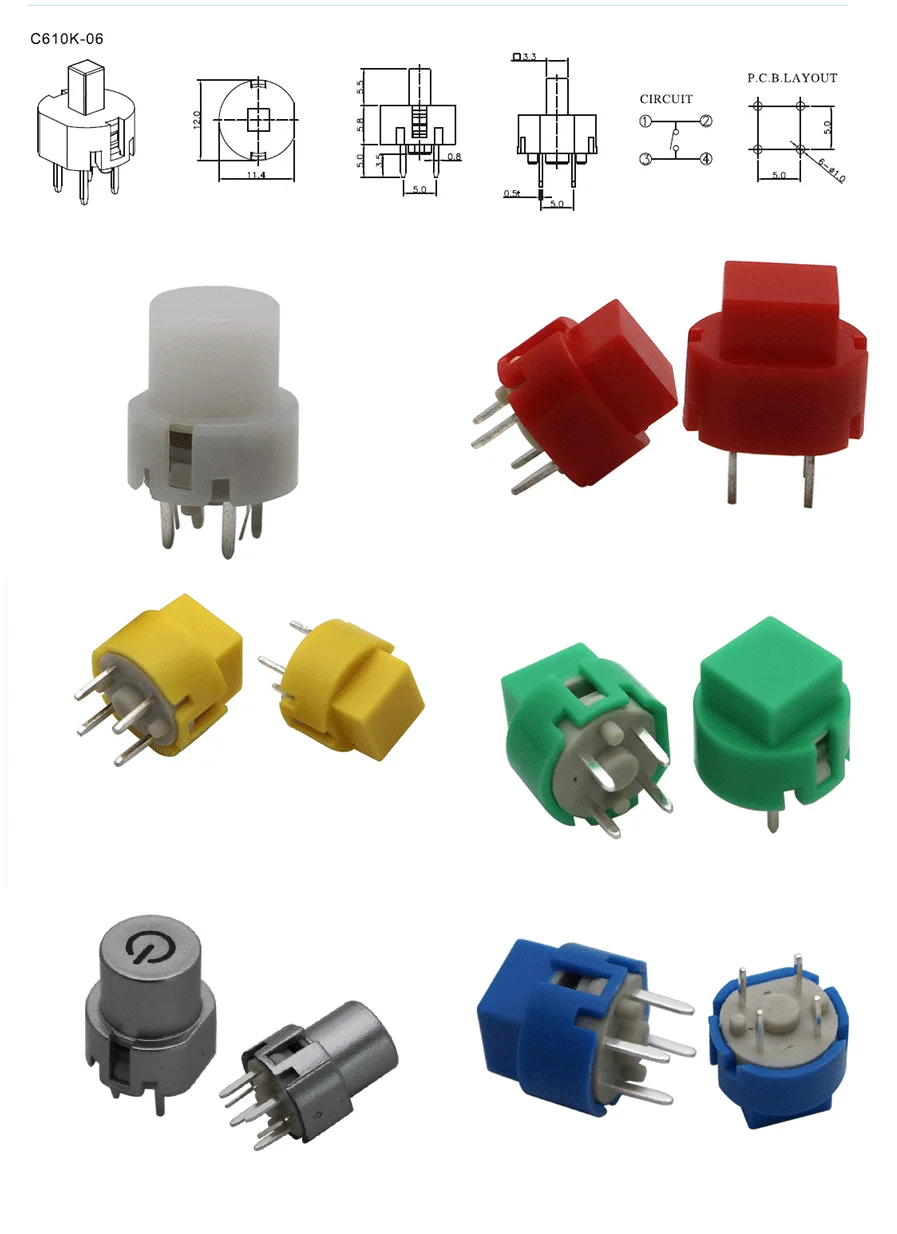 Tact Switch 12mm - High Quality LED Illuminated Tactile Switch