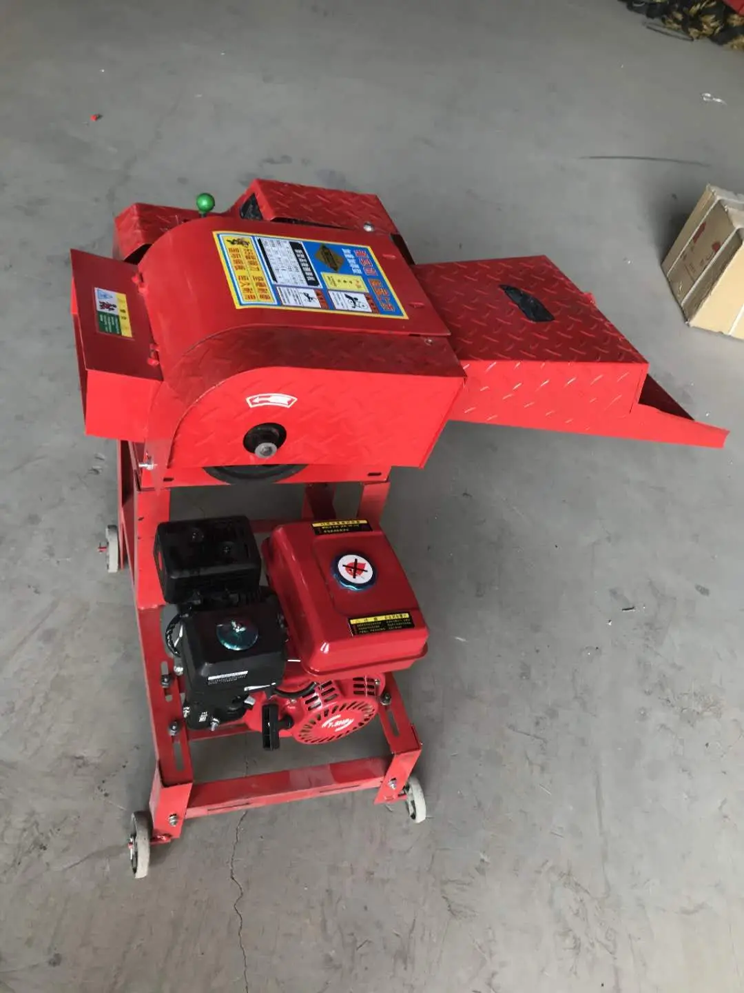 500kg/h Grass Chaff Hay Grinder with 7.5HP Gasoline HJ-ZC001