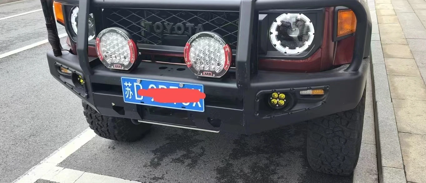 Manx4 Steel Winch Front Bumper for Toyota LC76 4x4 Bull Bar Off-Road ...