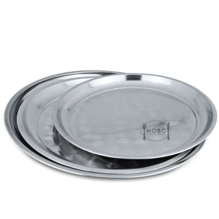 Thai 40/50/55 Cm Dinnerware Tray Set Stainless Steel Round Plate With ...