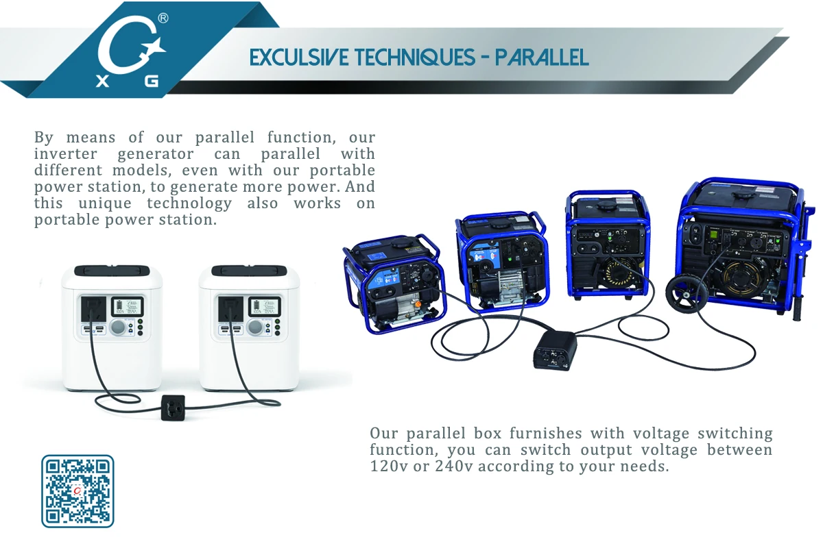 Parallel Function For Portable Inverter Generator Open Frame Camping ...