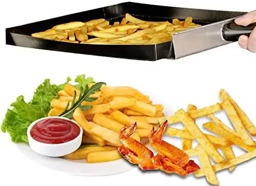 Solid Cooking Basket - Versatile for BBQ, Baking, and Grilling