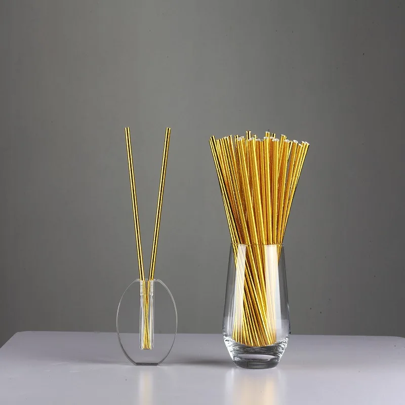 Double-Straw Custom Party Paper Straws Individually Packaged Degradable ...