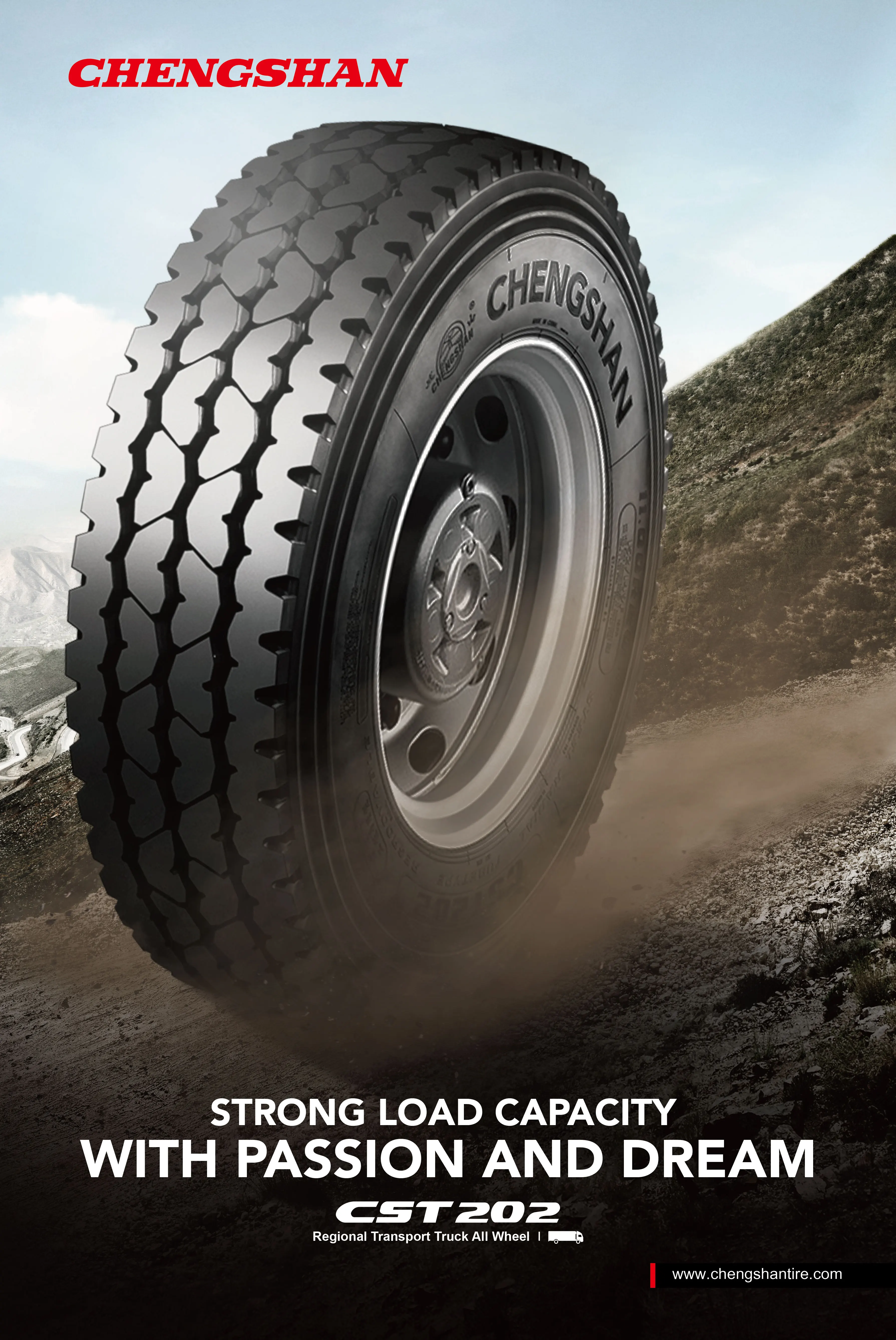 New Chengshan Regional Truck Tire All Position Cst202 Reliable And Durable 9.00r20 - Buy ...