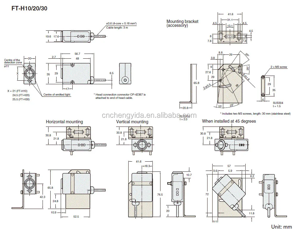 KEYENCE 디지털 적외선 온도 센서 FT-H30 센서 헤드: Mid to low Temperature model New original| Alibaba.com