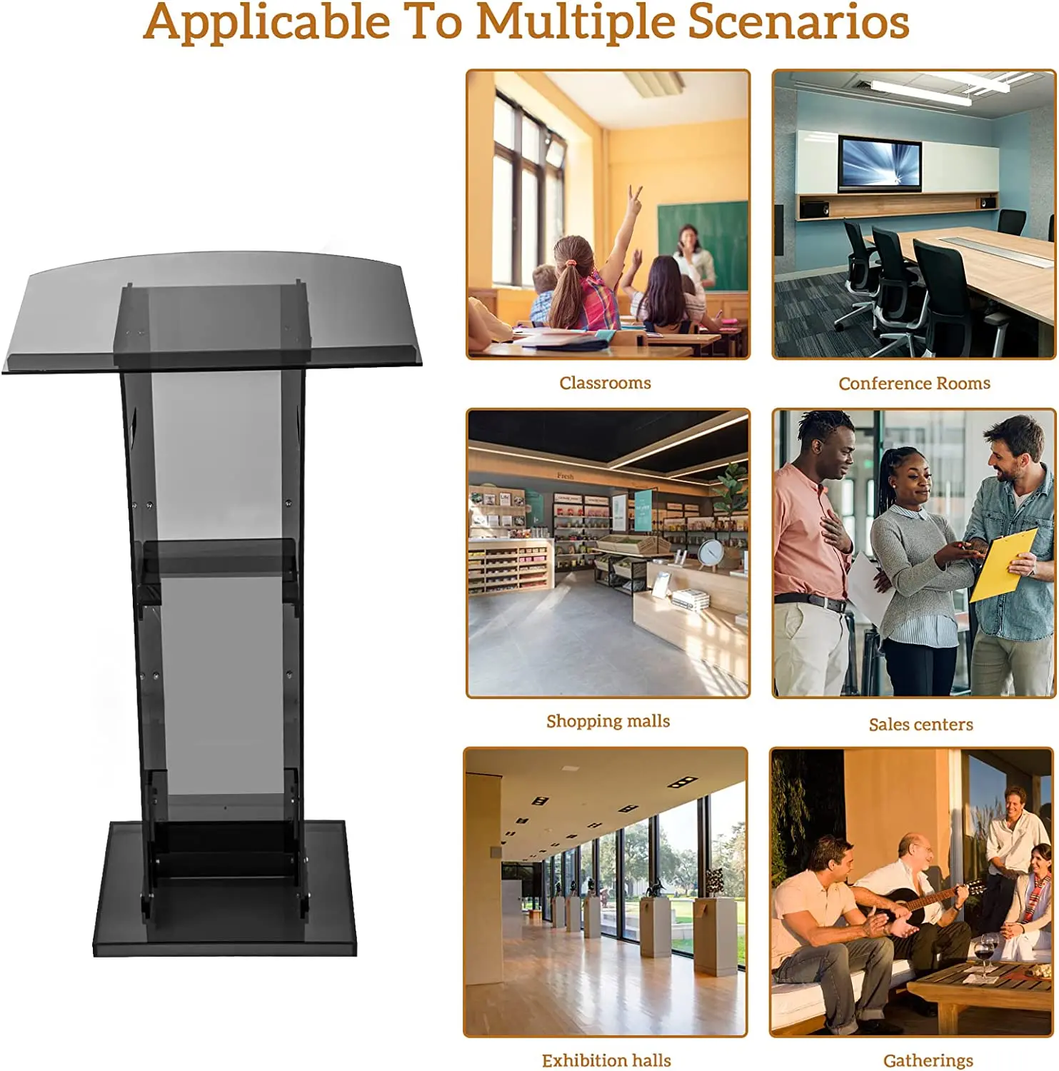 Acrylic Podium Stands for Churches - Clear & Durable