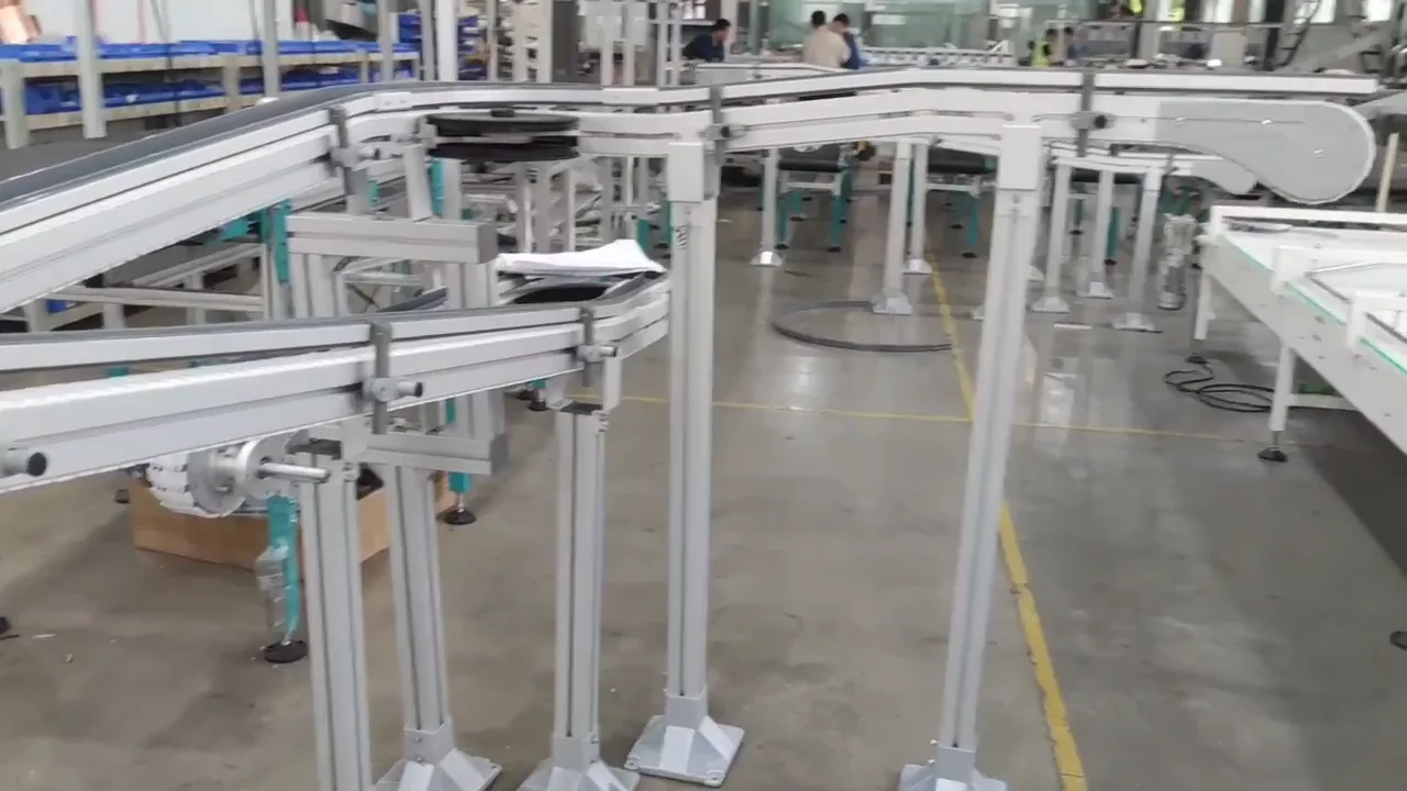 Table Top Flexible Incline Chain Conveyor For Package Industry Roller ...