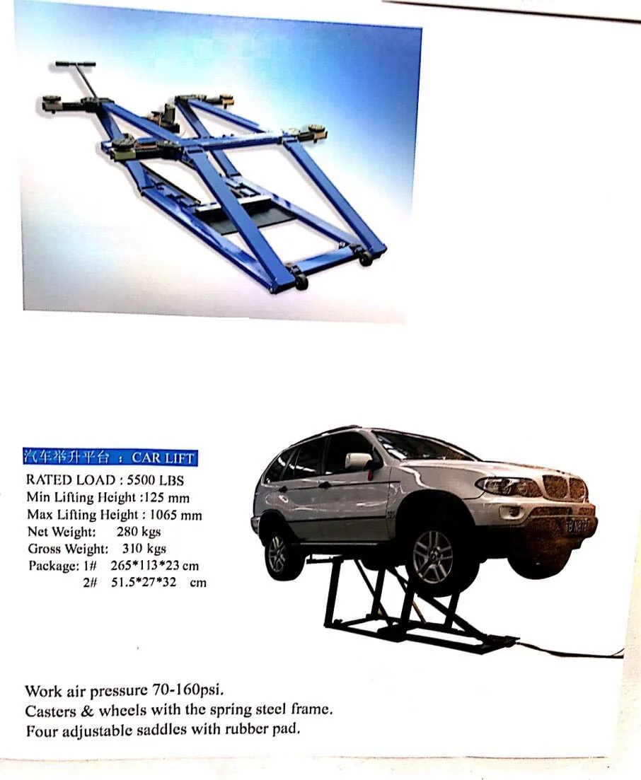 Aa4c Mini Tilting Car Lift Simple Vehicle Lift 2.5t 1m Height Vehicle ...