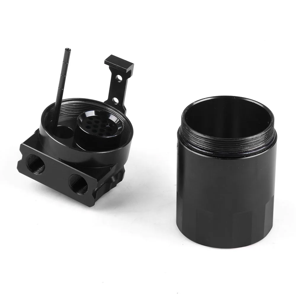 Baffled Aluminum Oil Catch Can Reservoir Tank - Universal