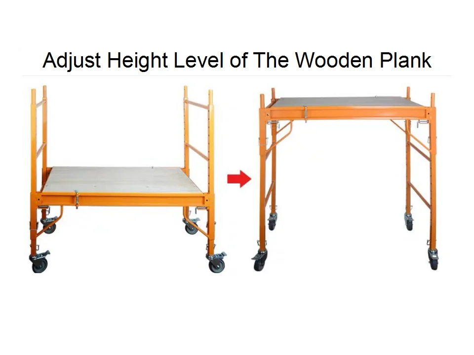 Adjustable Mobile Steel Frame Scaffolding With Casters - Buy Guard ...