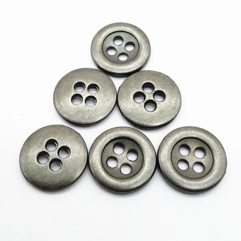 MA224 18L 11.5mm 4 Holes Zinc Alloy Button in Antique Nickel