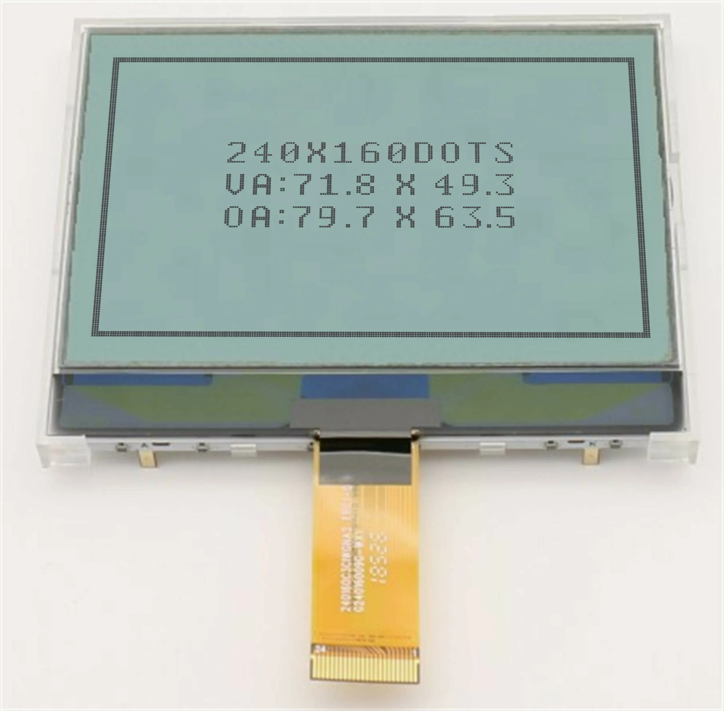240x160 Graphic LCD Display - FSTN, Transflective, 8-Bit Parallel