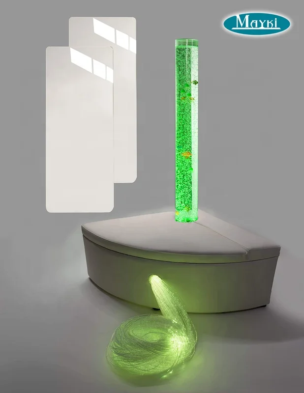 1/4 Corner Platform Bubble Tube Fiber Optic Sensory Light For Autism ...