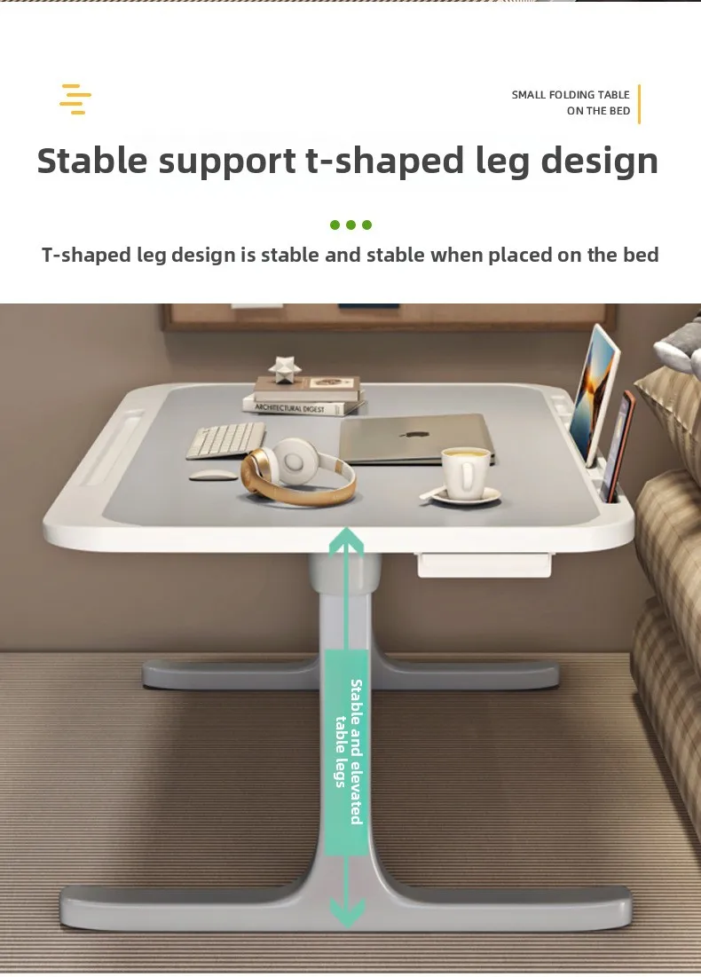 Student Foldable Metal Study Table and Bed Desk New Small Computer Desk ...
