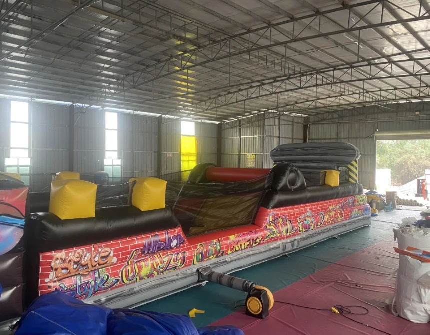 Inflatable Themed Commercial Detachable Obstacle Inflatable Trampoline ...