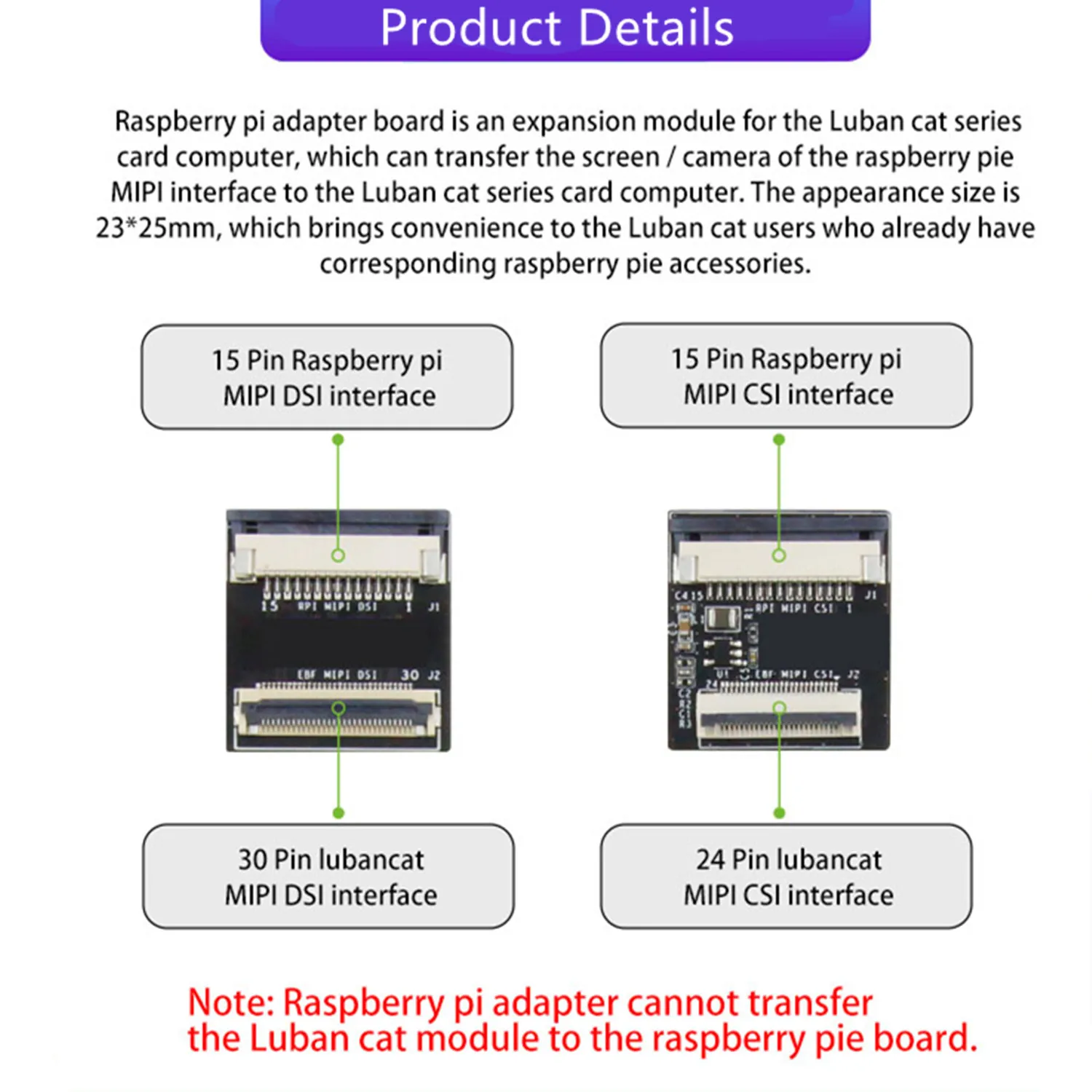 Mipi Dsi Port Connect Single Board Computer Interface Adapter Board For Raspberry Pi Screen ...