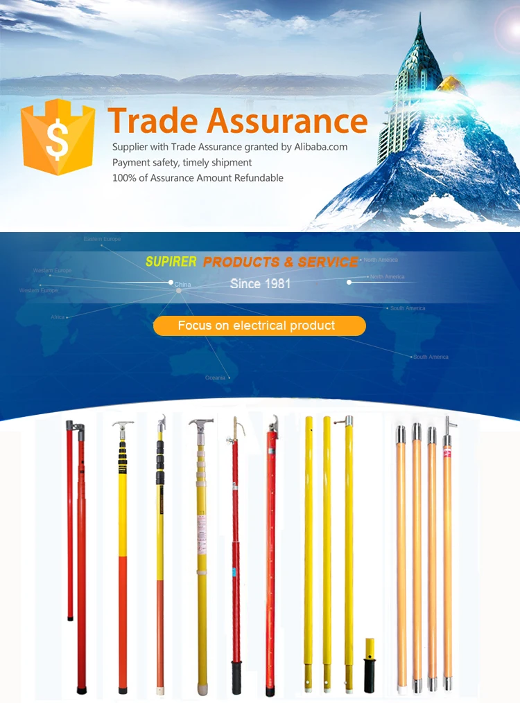 11kV 33kV Portable Fiberglass Static Copper Earthing Discharge Rod - OEM