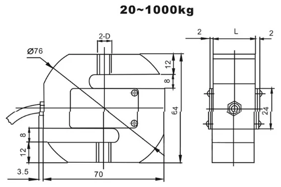 Compression Tension Sensor Pst Load Cell 1t/2t/3t/5t/7.5t/10t Hook ...