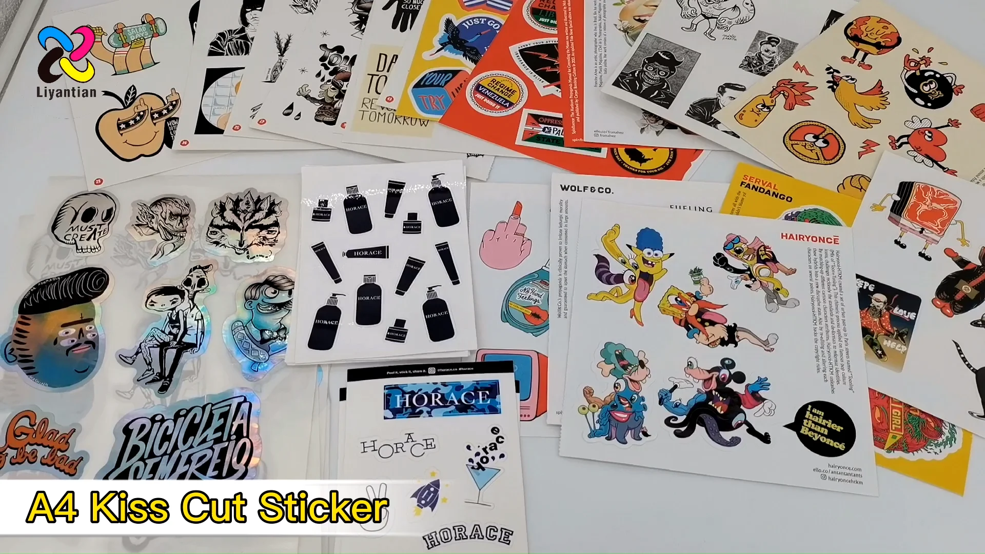 Custom Self Adhesive Waterproof A4 A5 Sheet Cute Hamburger Vinyl Kiss ...