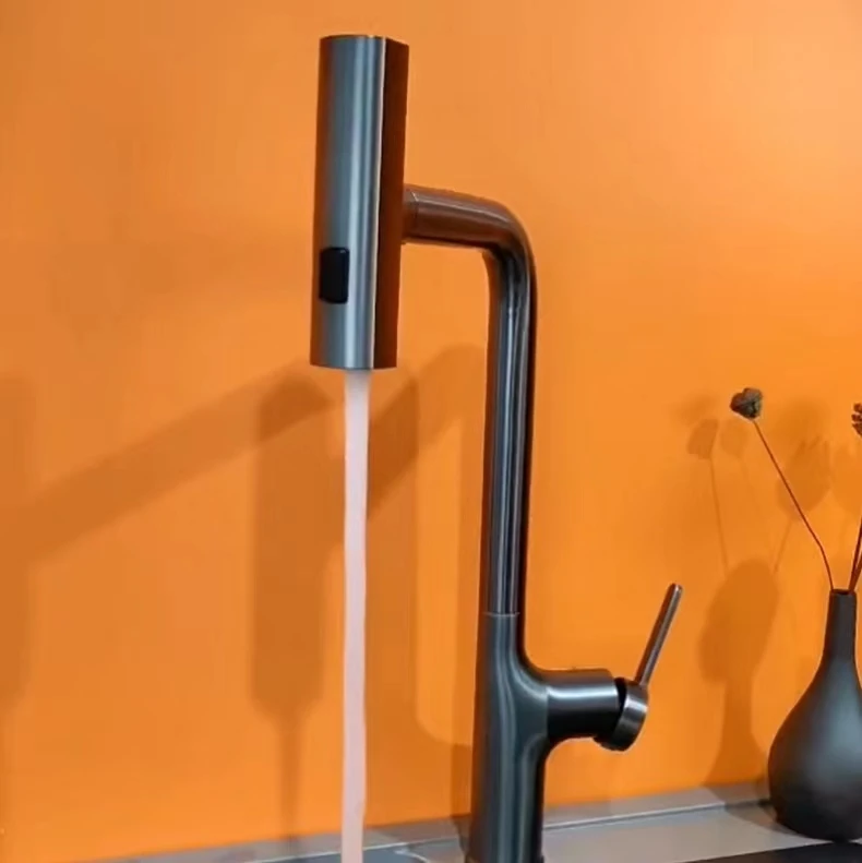 Simple Kitchen Sink Faucet Pull-out Kitchen Faucet Single Handle Alloy ...