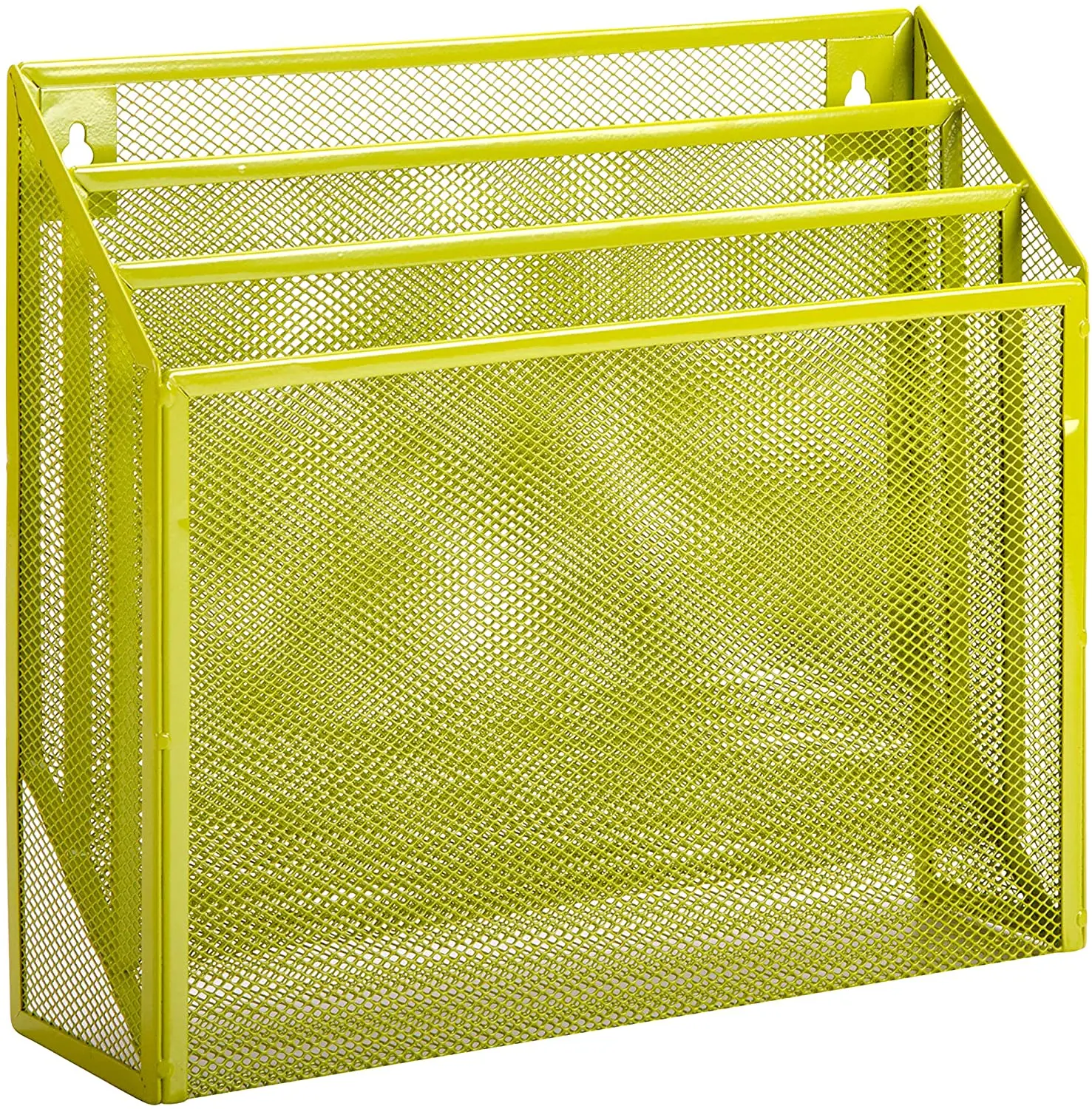 Metal Mesh Vertical Wall-mounted 3-tier File Folder Organizer - Buy 3 ...