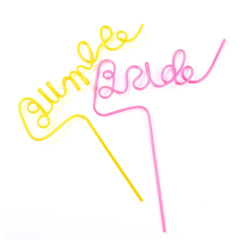 Customizable Plastic Letter Straws - Party Decorations