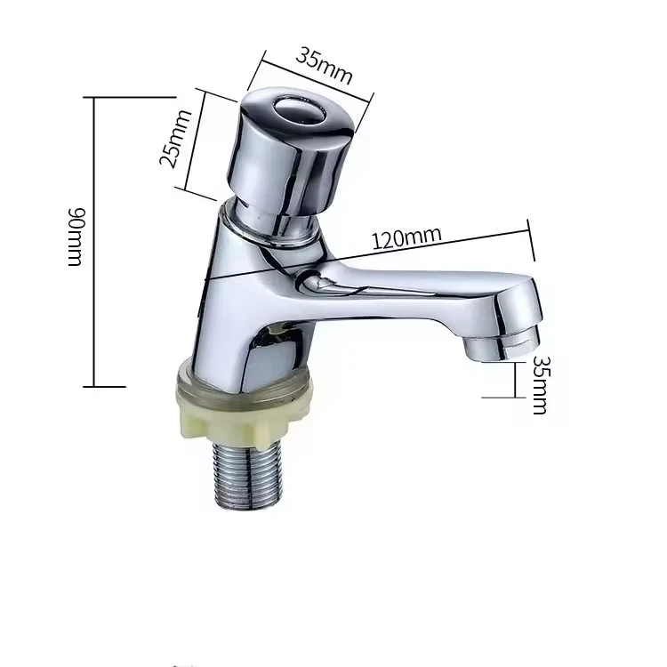 KAWAL Brass Push Button Basin Faucet - Efficient & Durable